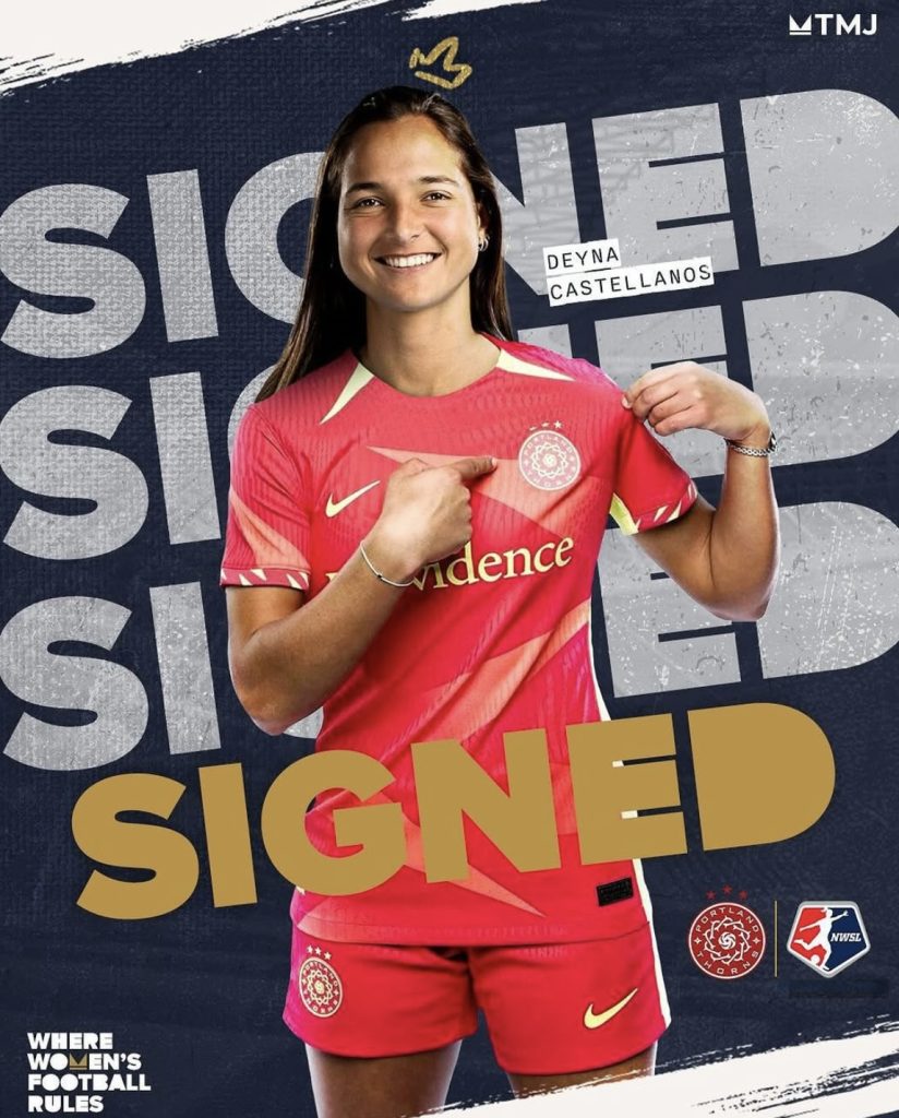 La futbolista venezolana Deyna Castellanos suscribió contrato con el ...