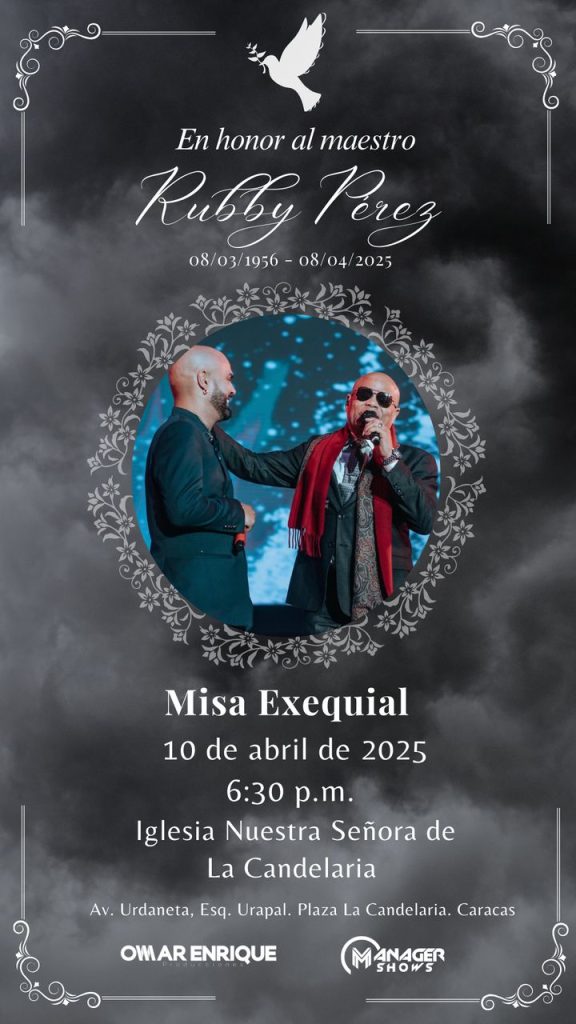 Último adiós a Ruby Pérez: Caracas honrará al artista con una misa en ...